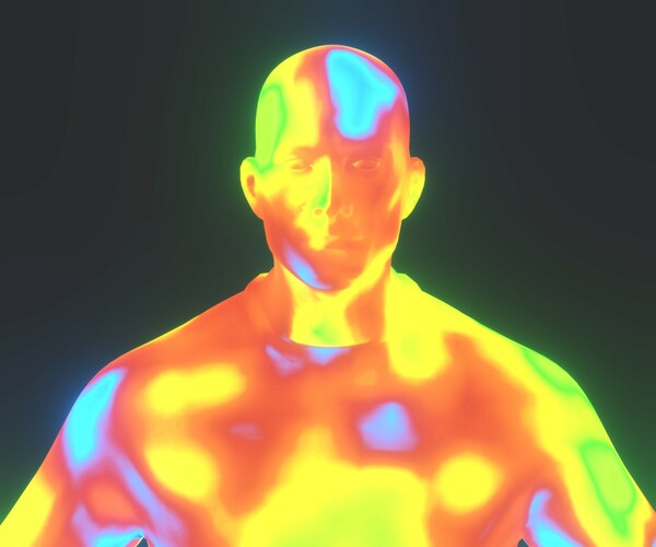 ArtStation - Human Thermal Image Heatmap Male 3D Model | Game Assets