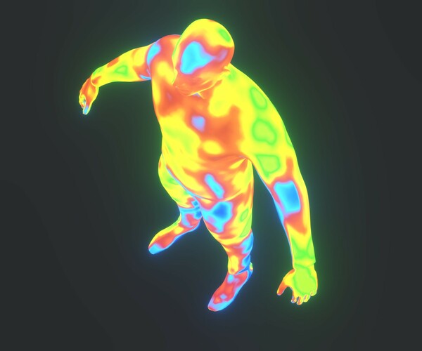 ArtStation - Human Thermal Image Heatmap Male 3D Model | Game Assets