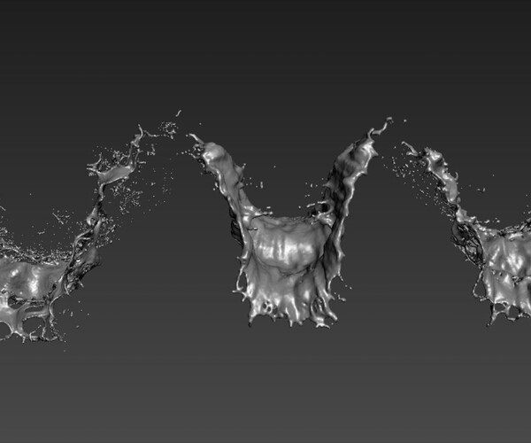 ArtStation - Water Splash 3D Model | Game Assets