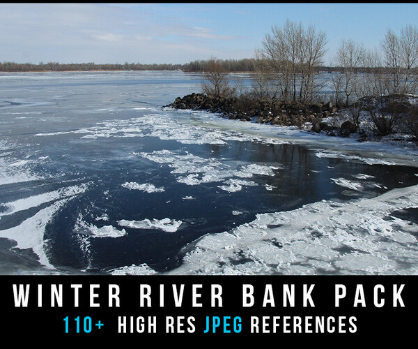 ArtStation - Winter river bank pack | Resources