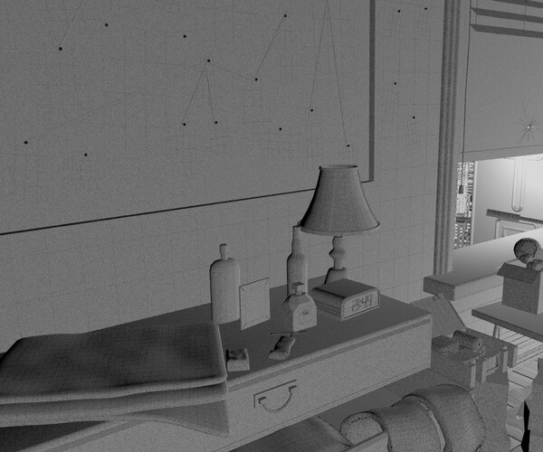 ArtStation - Sniper Room Interior bedroom | Game Assets