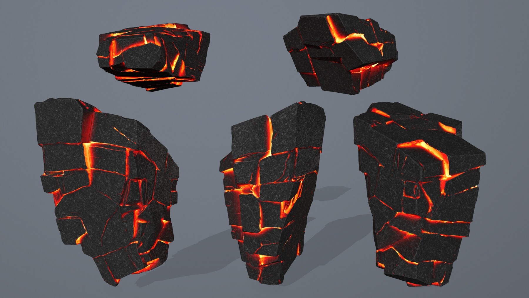 ArtStation - lava rocks | Game Assets