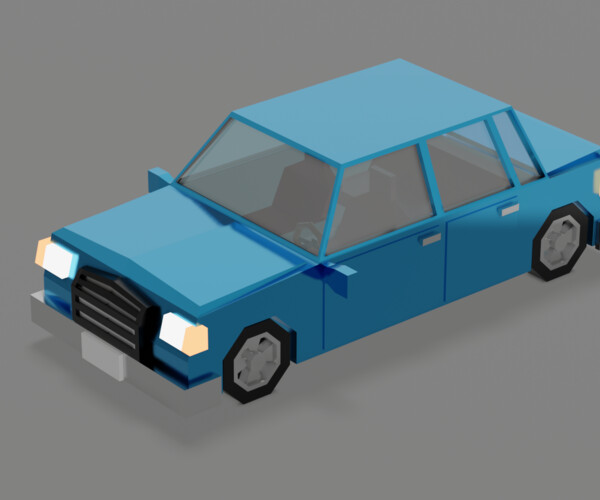 ArtStation - Stylized low polygon car is ready for the game | Game Assets