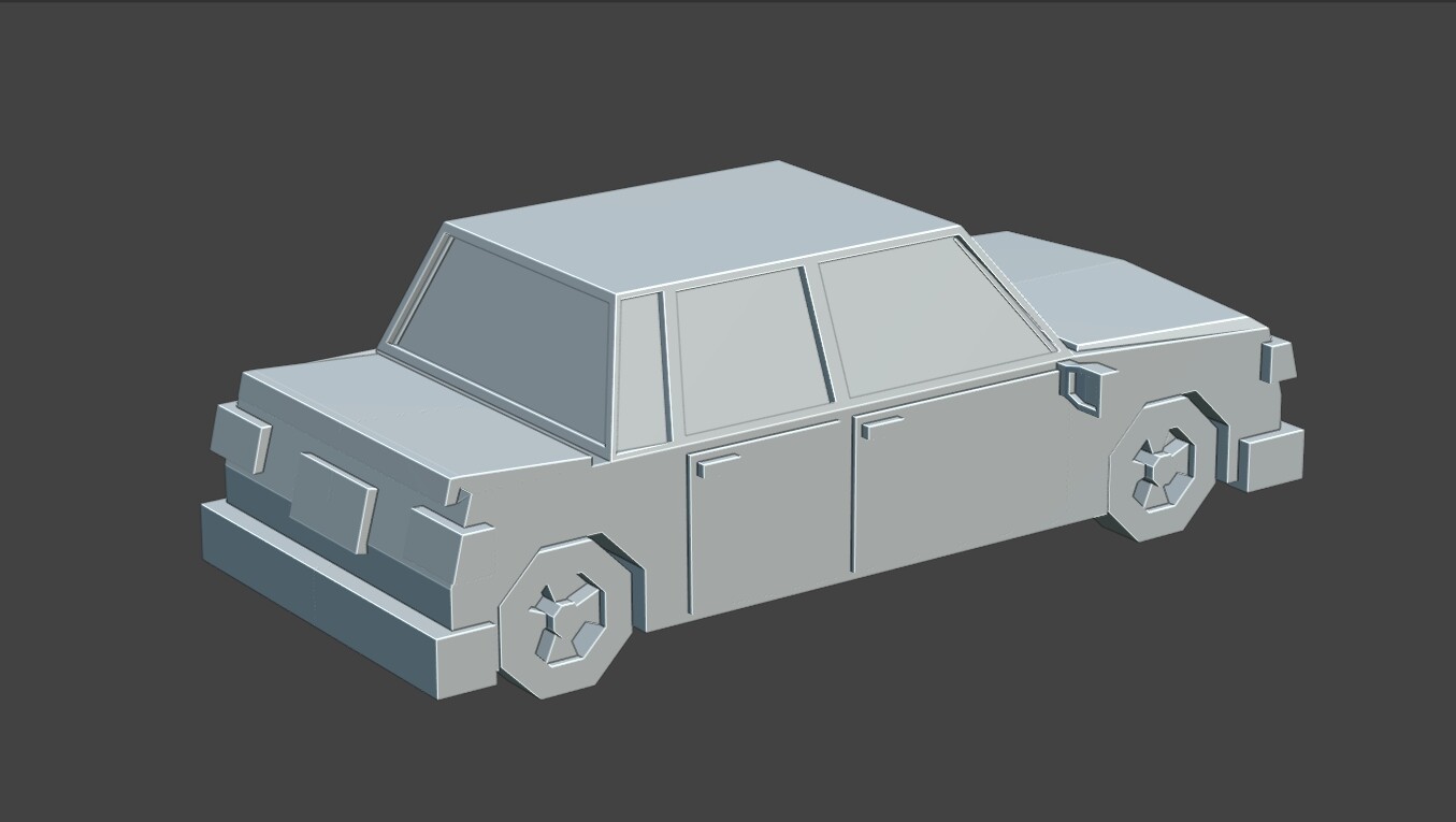 ArtStation - Stylized low polygon car is ready for the game | Game Assets
