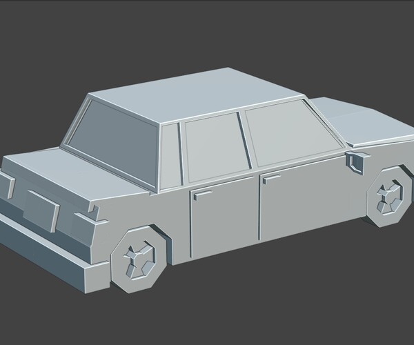 ArtStation - Stylized low polygon car is ready for the game | Game Assets