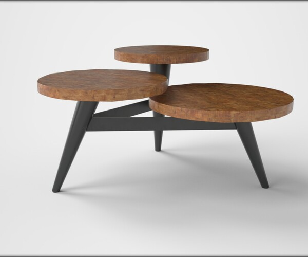 ArtStation - Multilevel Coffee Table natural wood | Resources