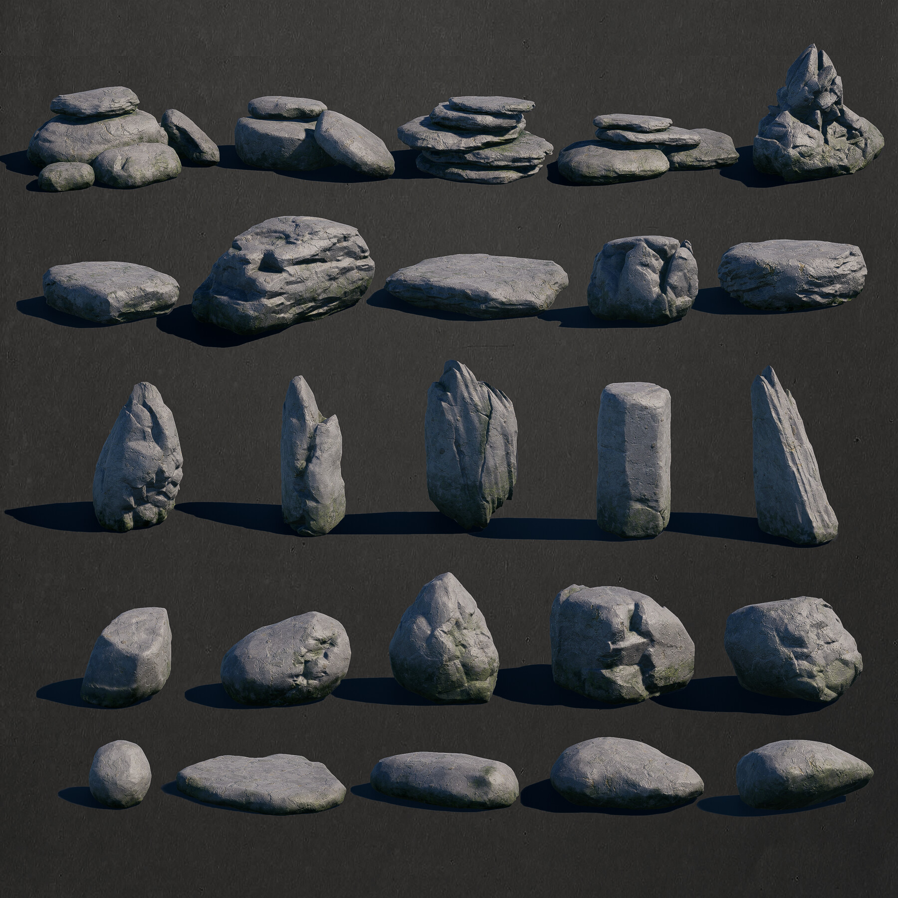 ArtStation - 50 Rock and Stone Asset by Turboowl | Resources