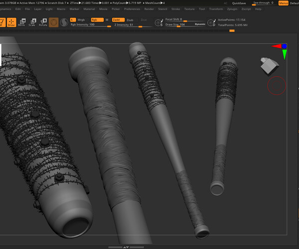 ArtStation - Stylized high poly baseball bat for video games | Resources