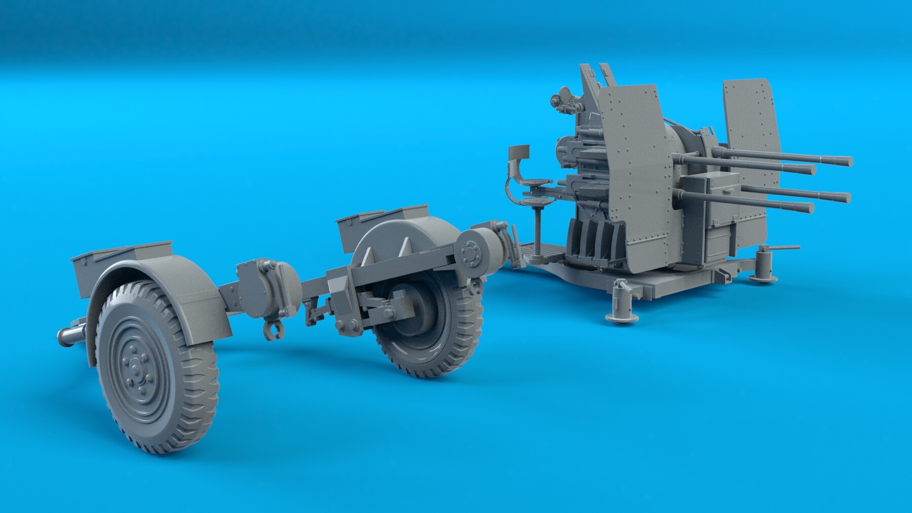 ArtStation - KITBASH: 1/35th scale 20mm Flak Cannon parts | Resources