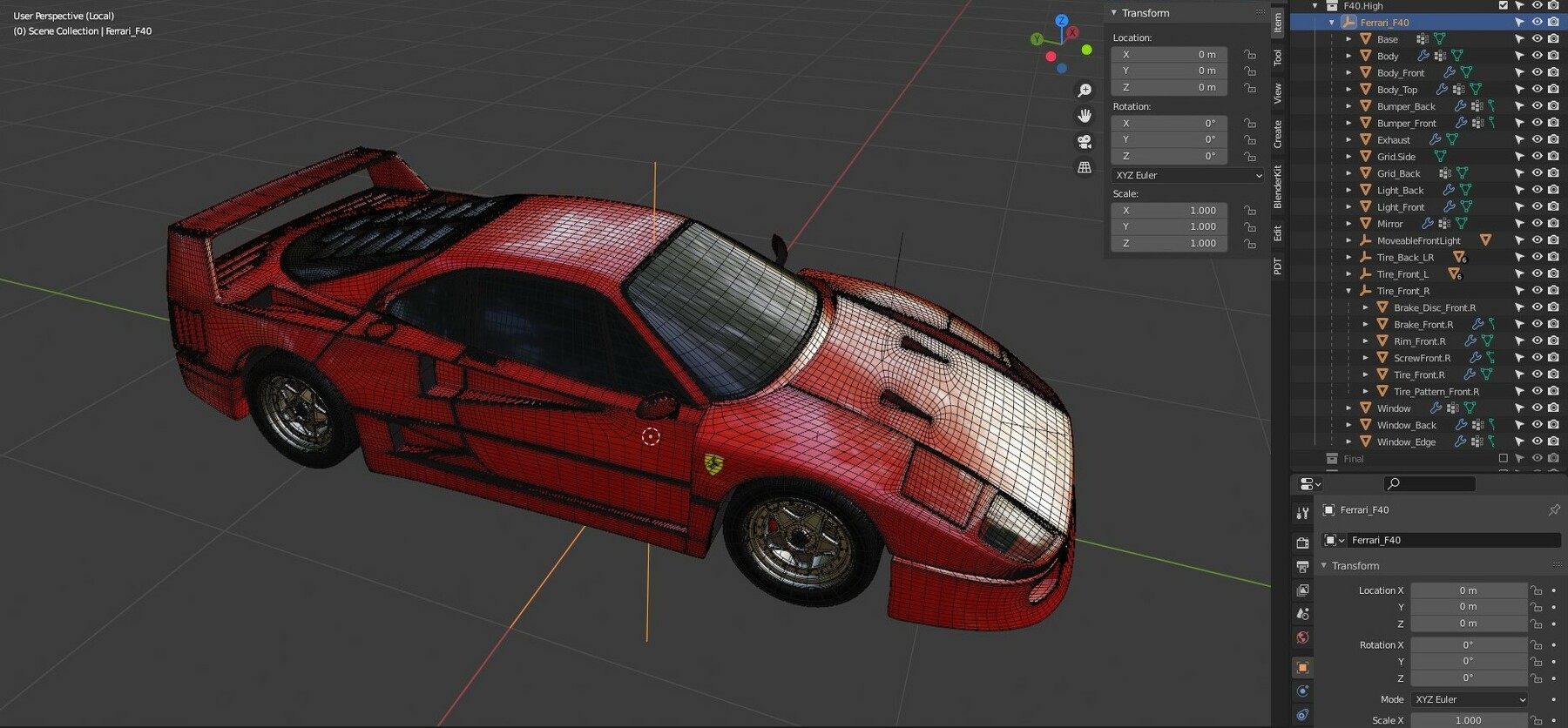 ArtStation - Ferrari F40 | Game Assets