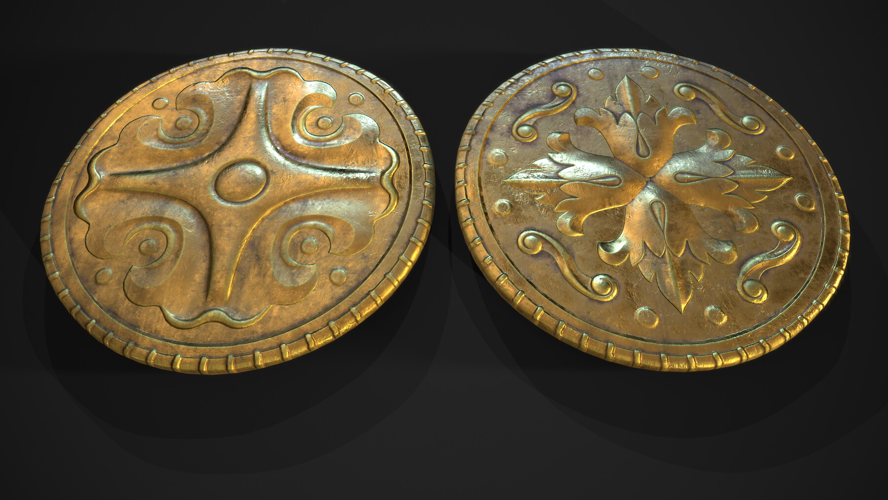 ArtStation - Pirate Gold Coin and Stack - Variant C | Game Assets