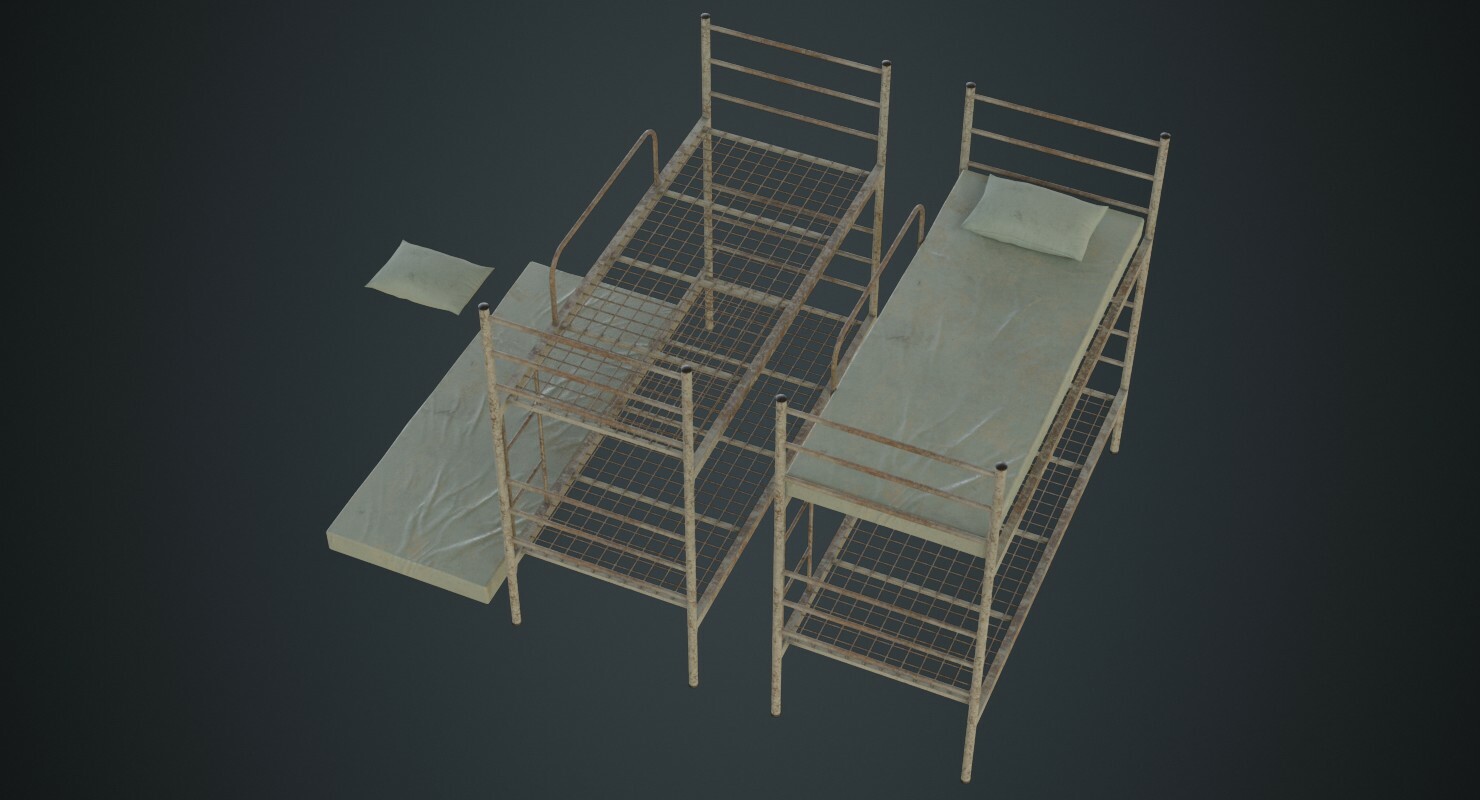 ArtStation - Bunk Bed 1B | Game Assets