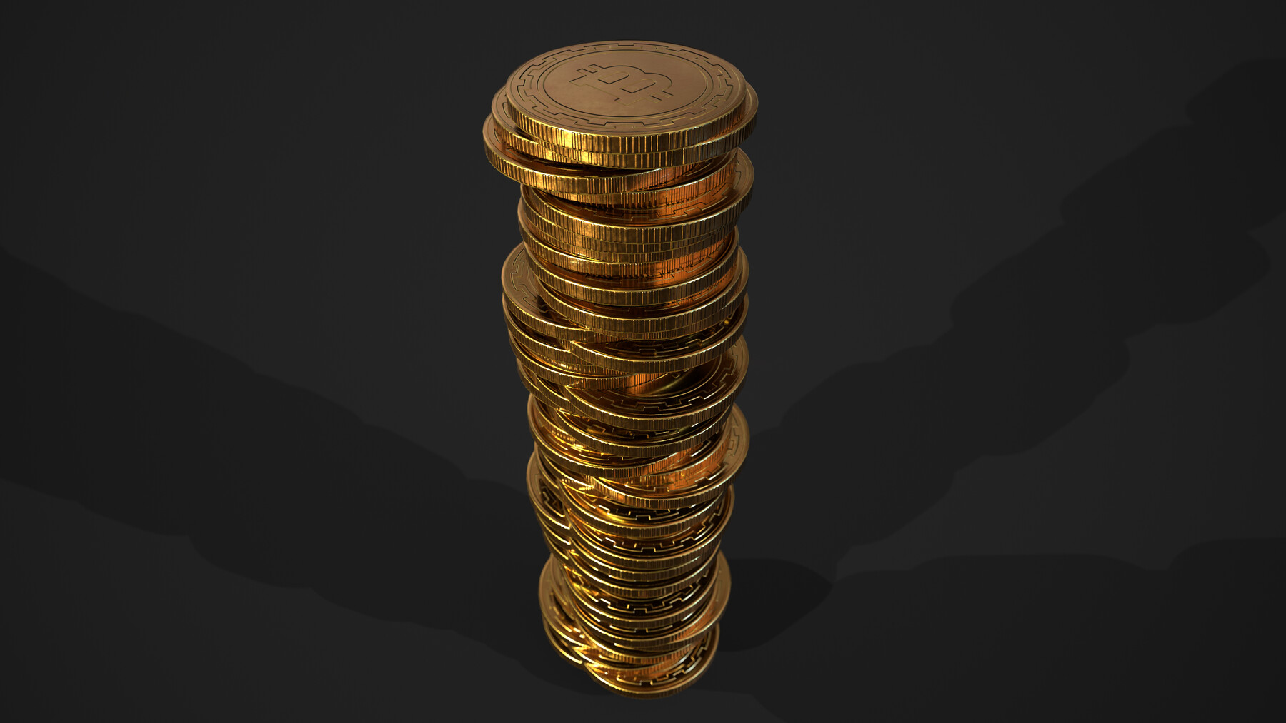 ArtStation - Bitcoin - crypto currency - 3 piles, 1 stack, 1 coin ...