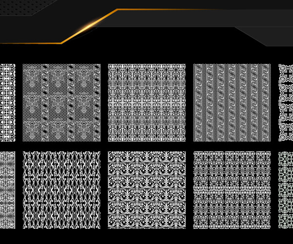 ArtStation - PACK OF ALPHAS - SEAMLESS LACES AND GUIPURE FABRICS | Brushes