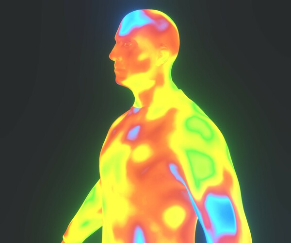 ArtStation - Human Thermal Image Heatmap Male and Female 3D Model ...