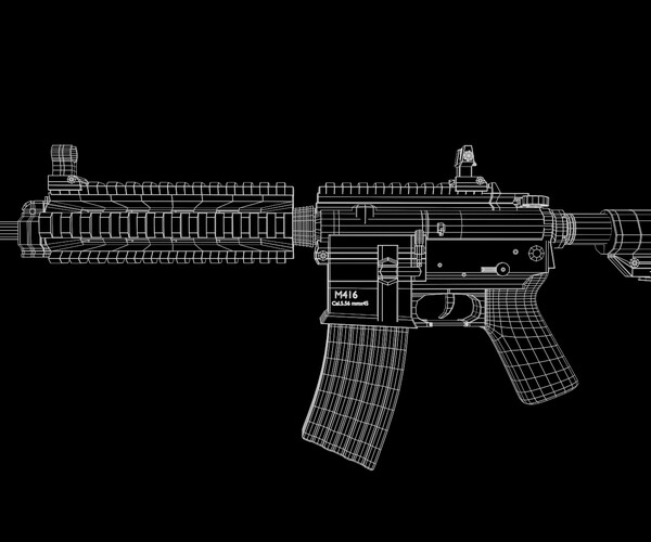 ArtStation - m416 3D Model | Game Assets