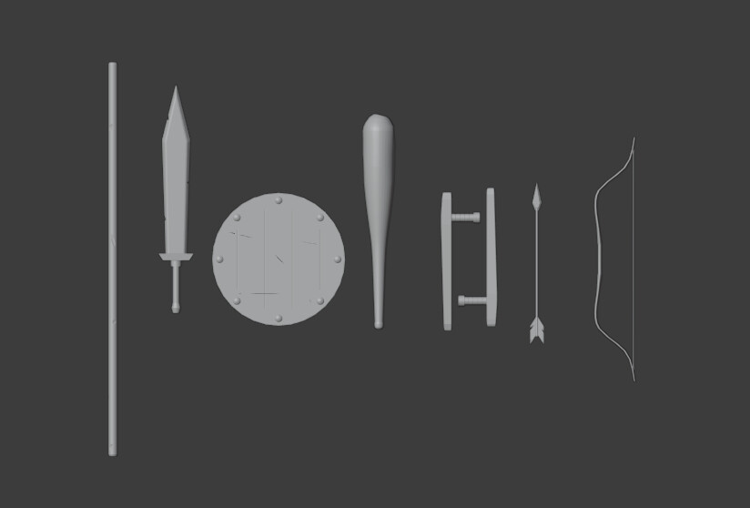 ArtStation - Wood weapons | Game Assets
