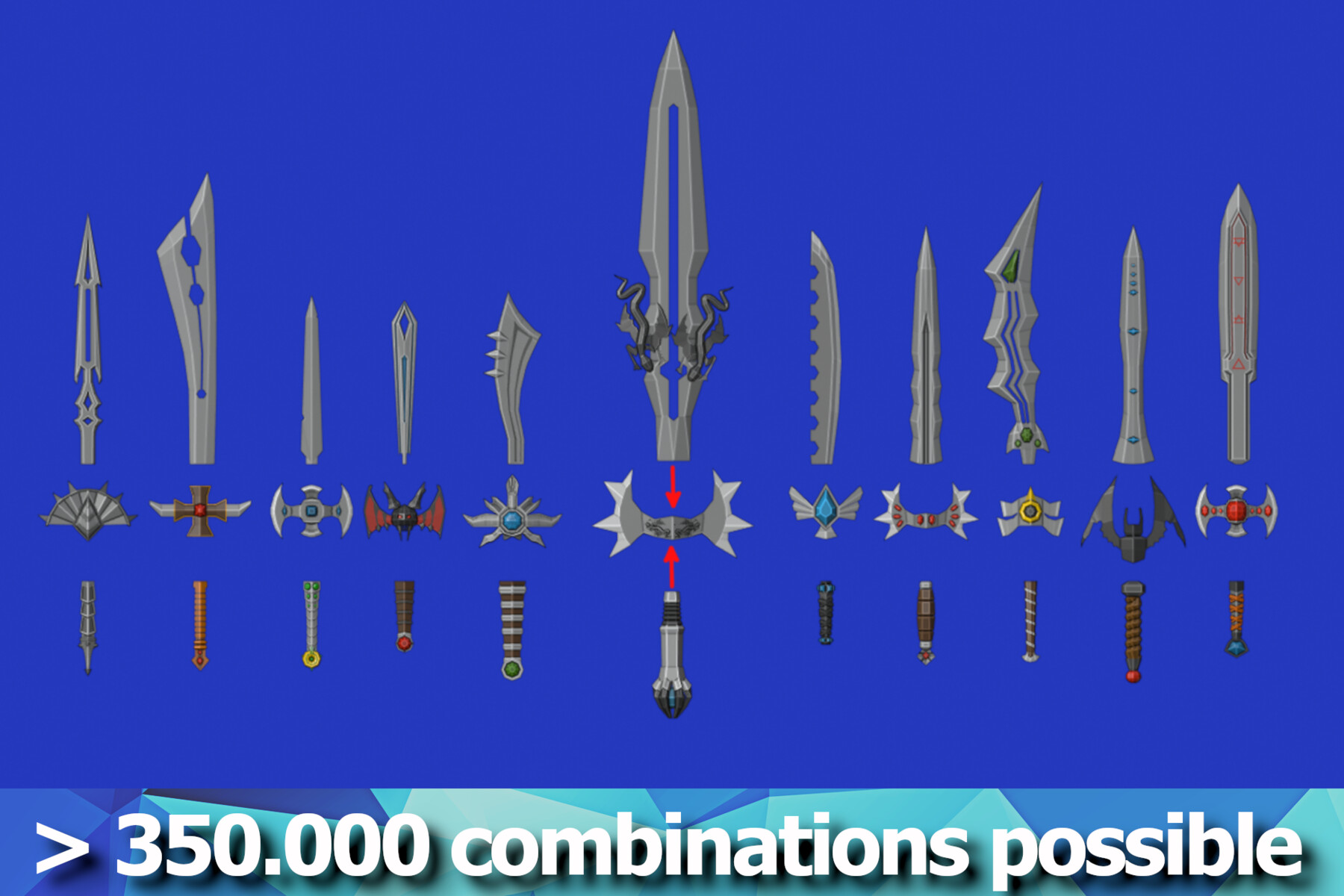 ArtStation - Modular Swords Mega Pack - 1200 Swords And Components ...