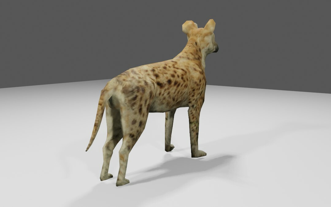 ArtStation - Hyena low and high poly 3D model | Game Assets