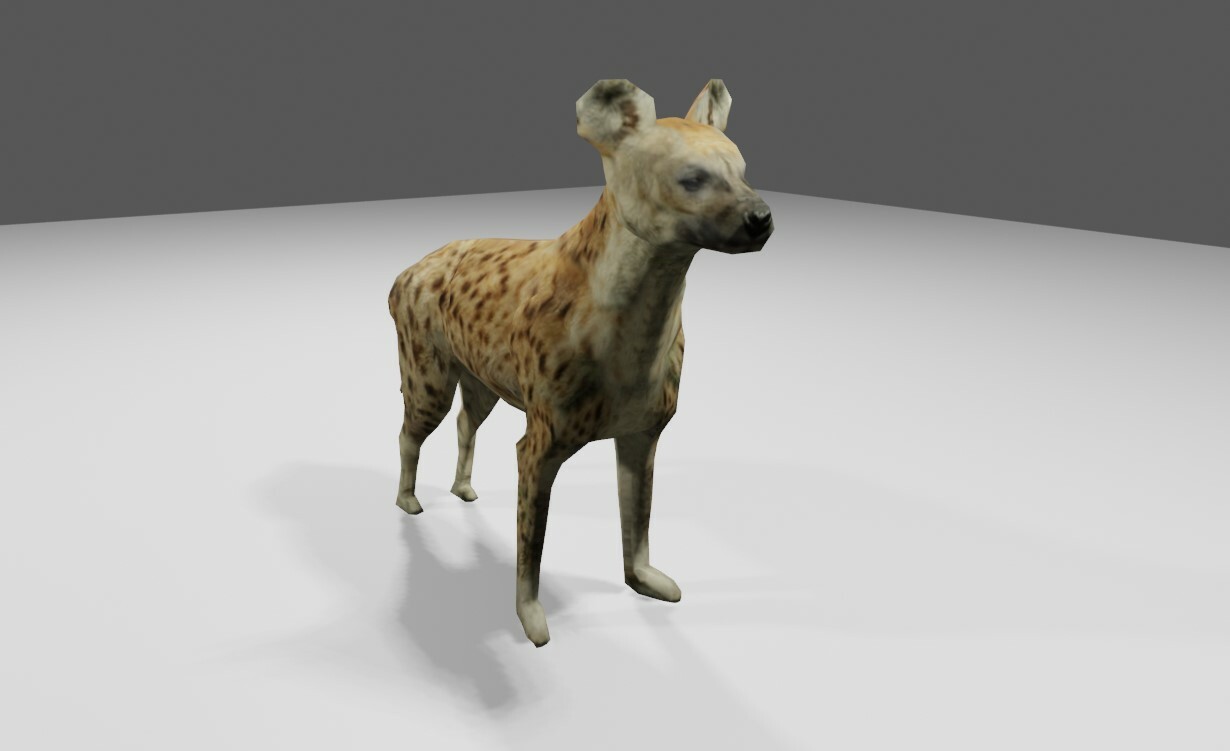 ArtStation - Hyena low and high poly 3D model | Game Assets