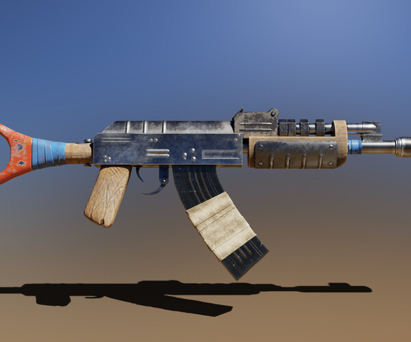 ArtStation - Post apocalyptic Stylized Rifle GameReady | Resources