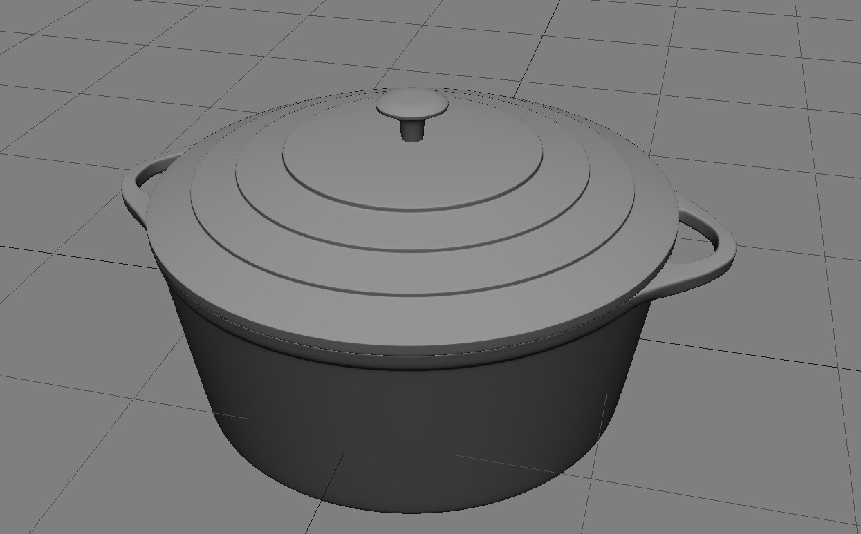 ArtStation - Blue Cooking Pot 3D Model | Game Assets