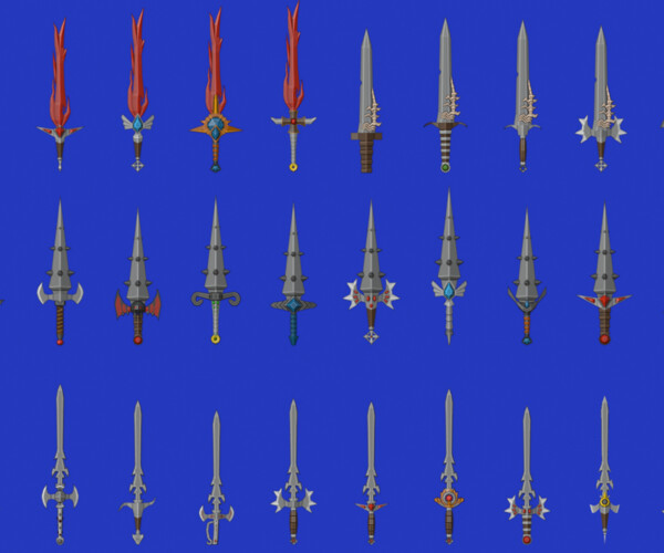 ArtStation - Modular Swords Mega Pack - 1200 Swords And Components ...