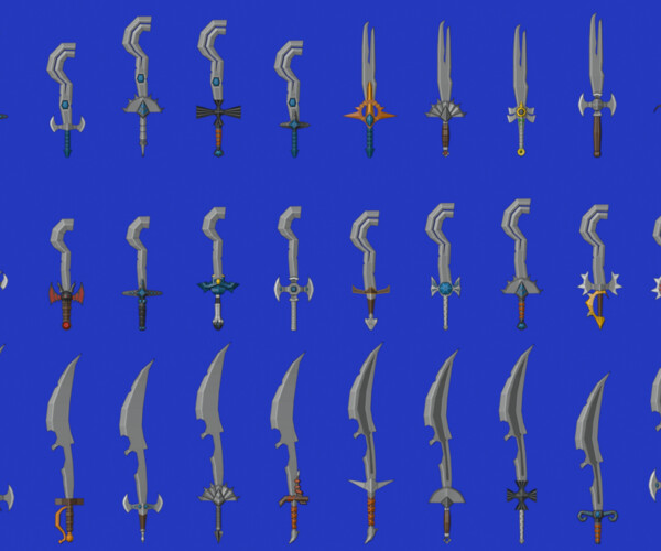ArtStation - Modular Swords Mega Pack - 1200 Swords And Components ...