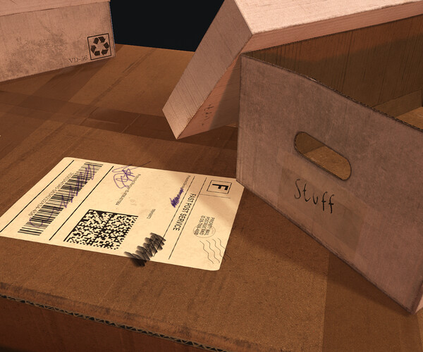ArtStation - Cardboard Boxes | Game Assets
