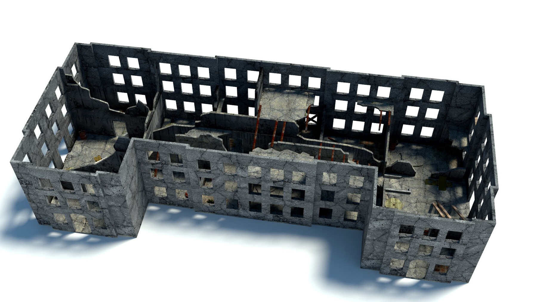 ArtStation - Abandoned Building - Interior | Game Assets