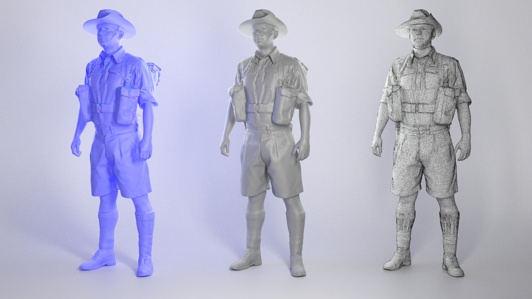 ArtStation - Australian infantryman character from World War 2 272 ...