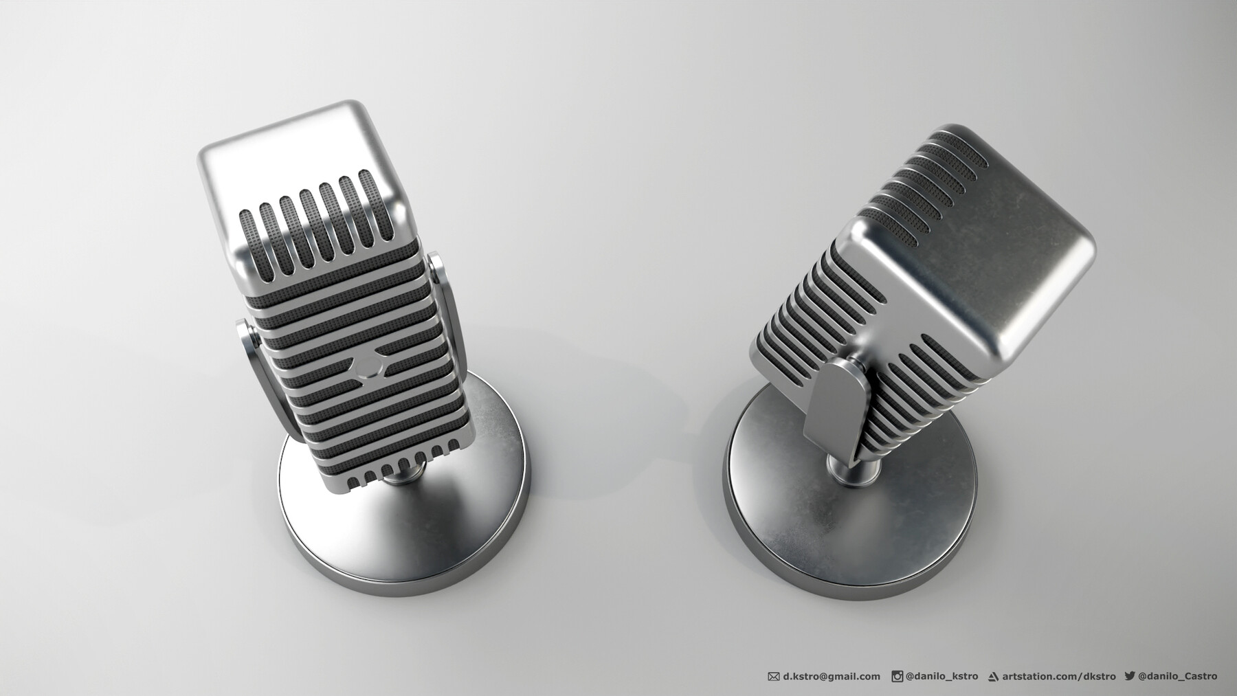 ArtStation - Microphone with a 50's aesthetic | 3D model | 2k Textures ...