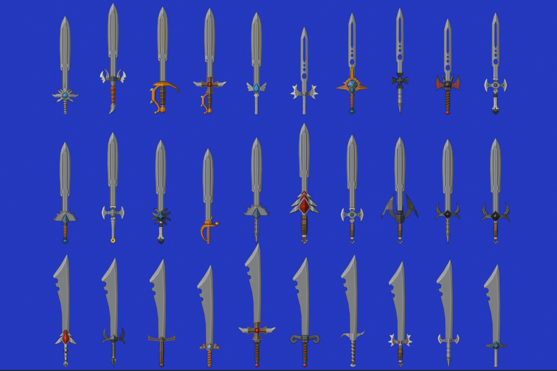 ArtStation - Swords Pack 1 - 300 Low Poly Weapons | Game Assets