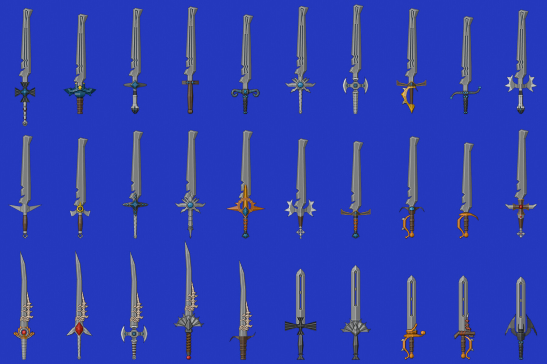 ArtStation - Swords Pack 3 - 300 Low Poly Weapons | Game Assets