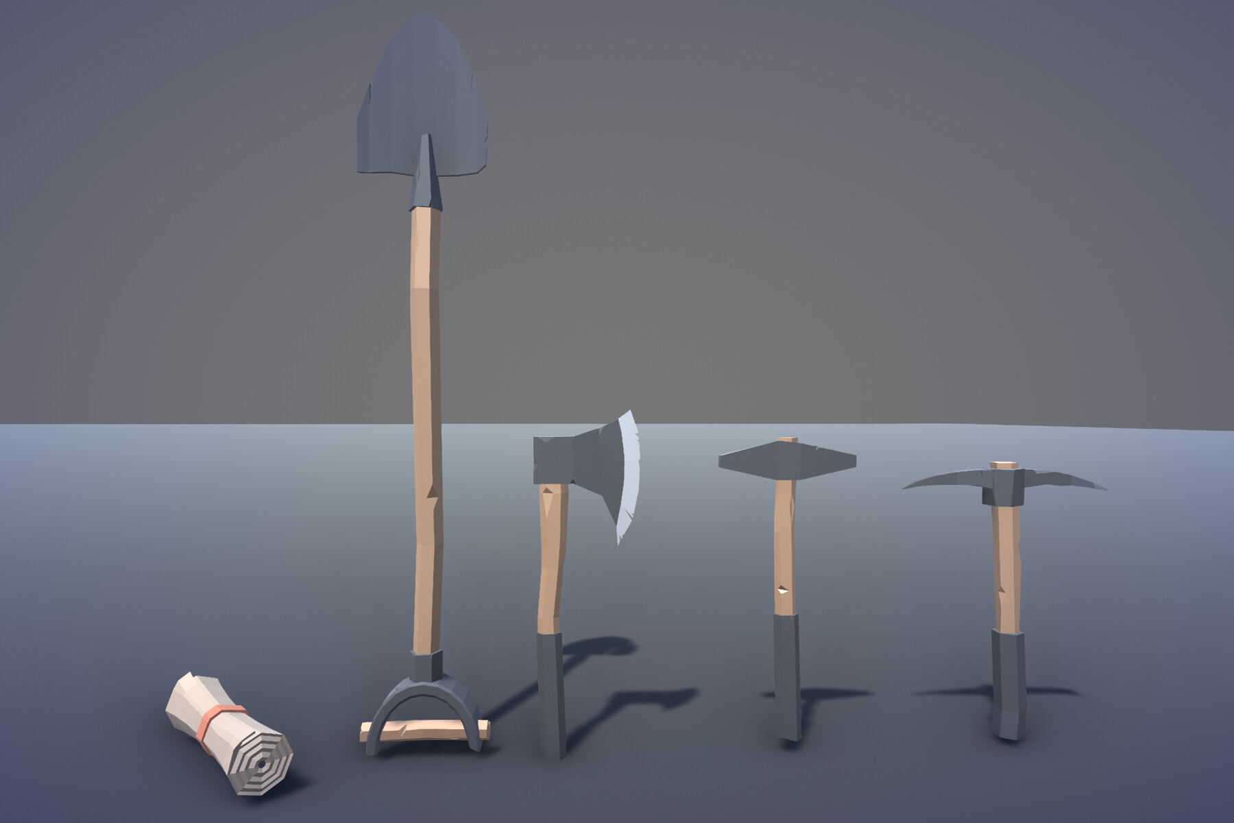 ArtStation - Free Mining Pack - Low Poly Ores, Gems, Tools & Props ...
