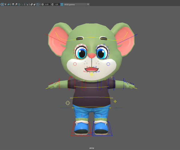 ArtStation - Mouse Rat Rodent Green Animated Rigged | Game Assets