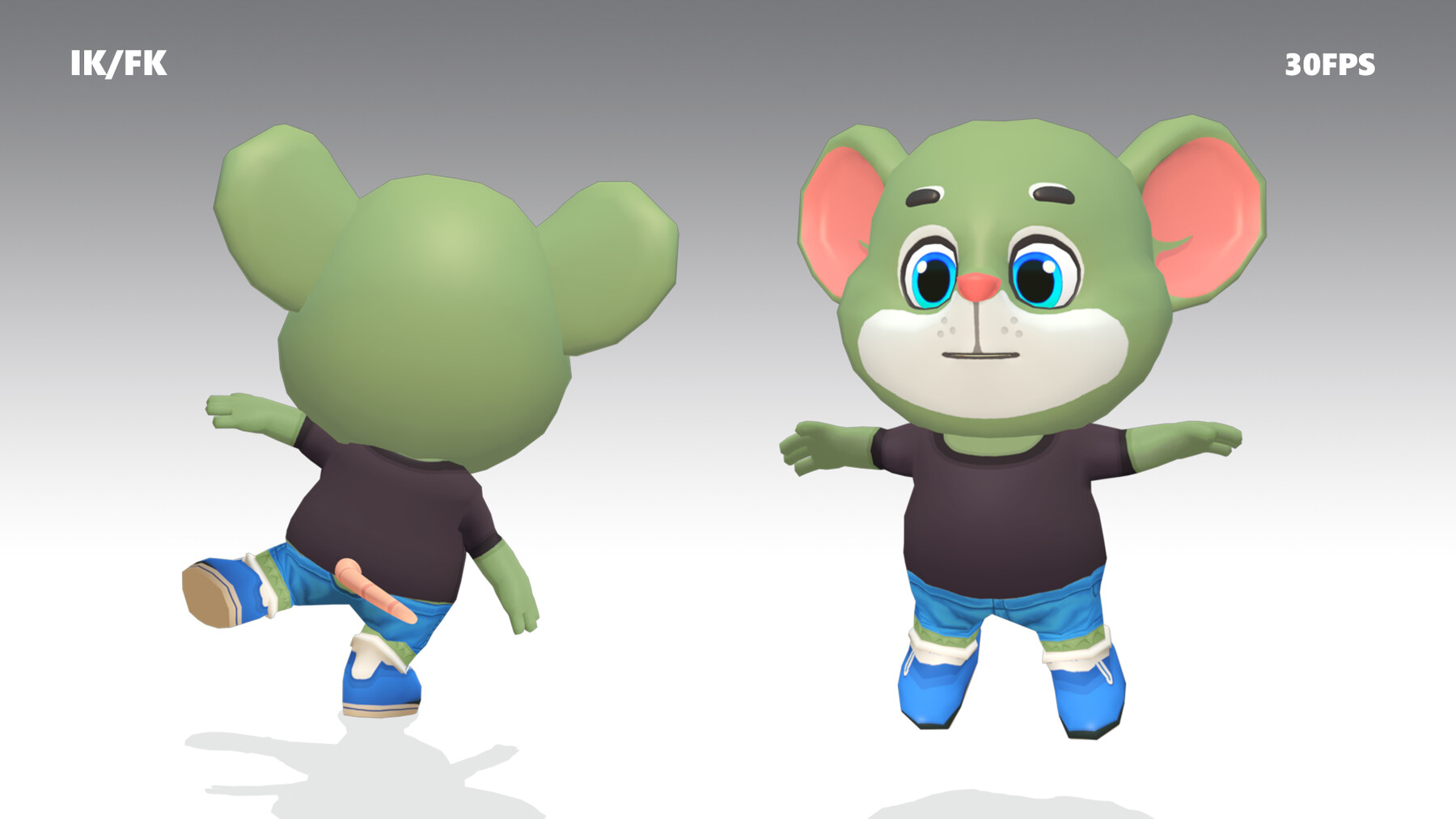 ArtStation - Mouse Rat Rodent Green Animated Rigged | Game Assets