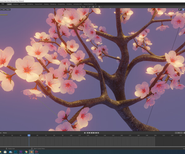 ArtStation - cherry tree | Game Assets