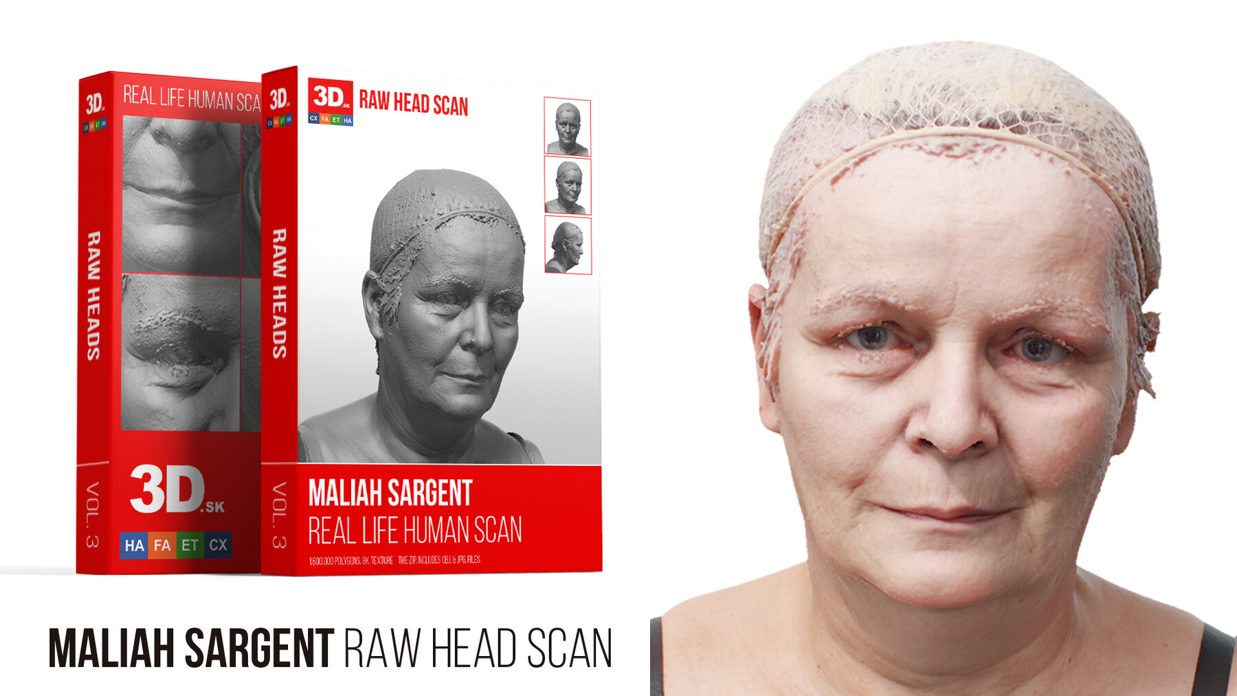 ArtStation - Maliah Sargent Raw 3D Head Scan | Game Assets