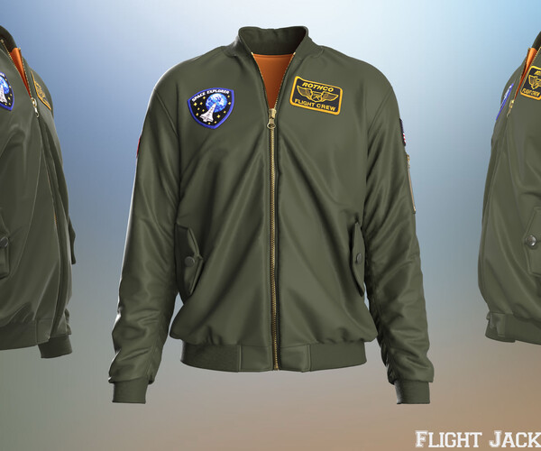 ArtStation - Flight Jacket, marvelous designer,clo3d | Resources