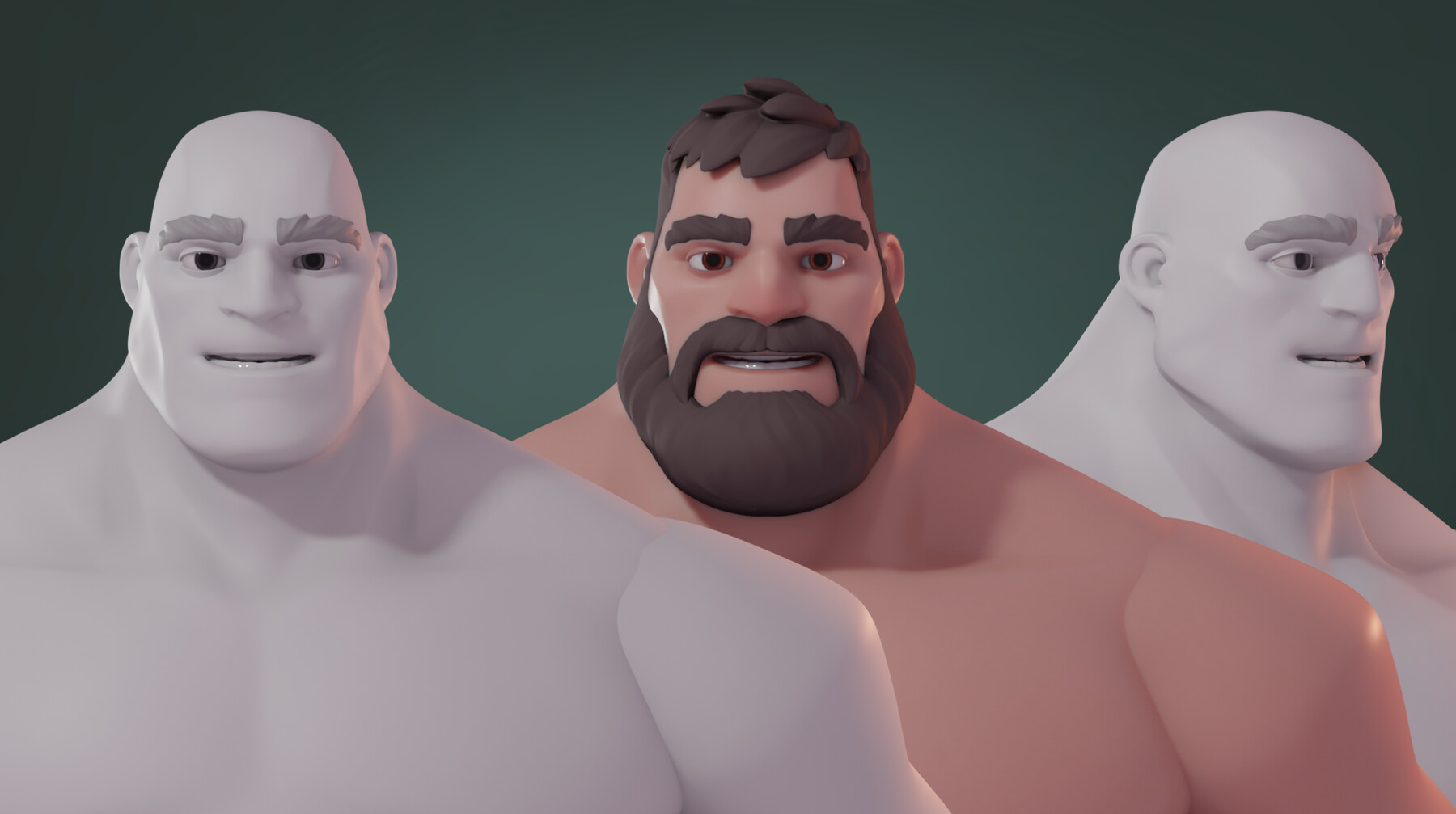 ArtStation - STYLIZED Leonidas Muscle Body for base ConceptART | Resources