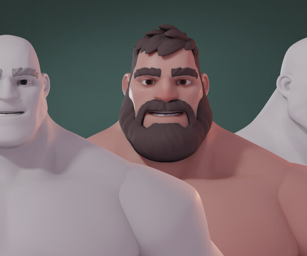 ArtStation - STYLIZED Leonidas Muscle Body for base ConceptART | Resources