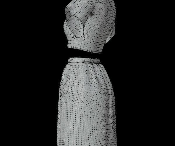 ArtStation - 3D Female clothing - 2piece outfit | Resources