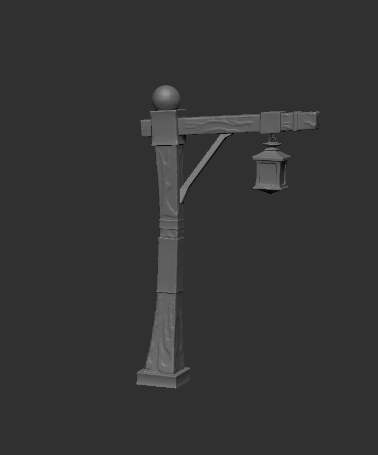 ArtStation - Stylized Lamp Post | Game Assets