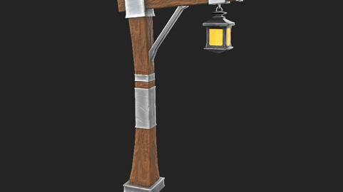 ArtStation - Stylized Lamp Post | Game Assets