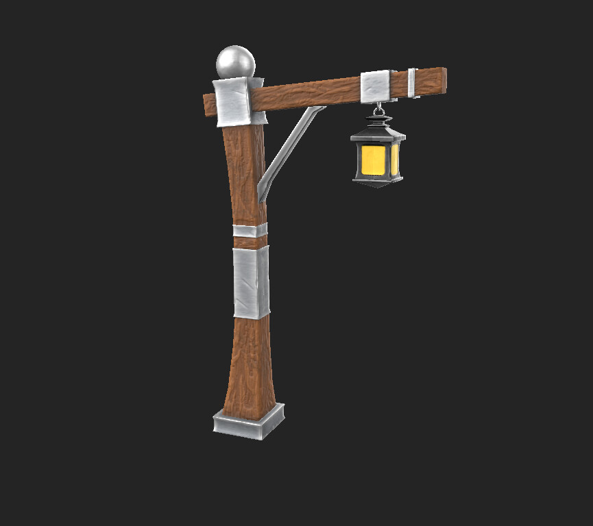 ArtStation - Stylized Lamp Post | Game Assets