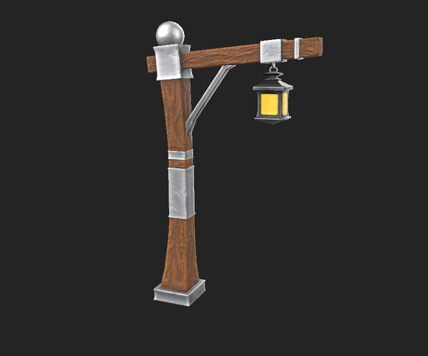 ArtStation - Stylized Lamp Post | Game Assets