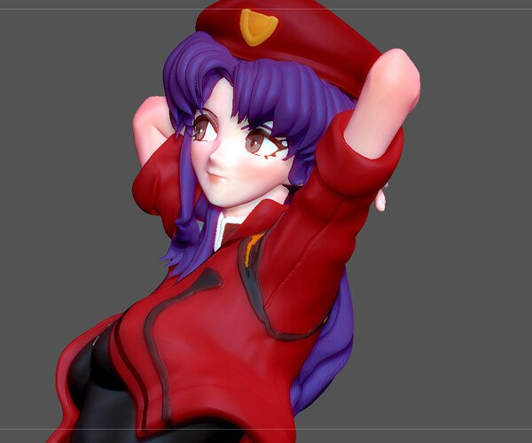 ArtStation - MISATO KATSURAGI UNIFORM EVANGELION ANIME SEXY GIRL ...