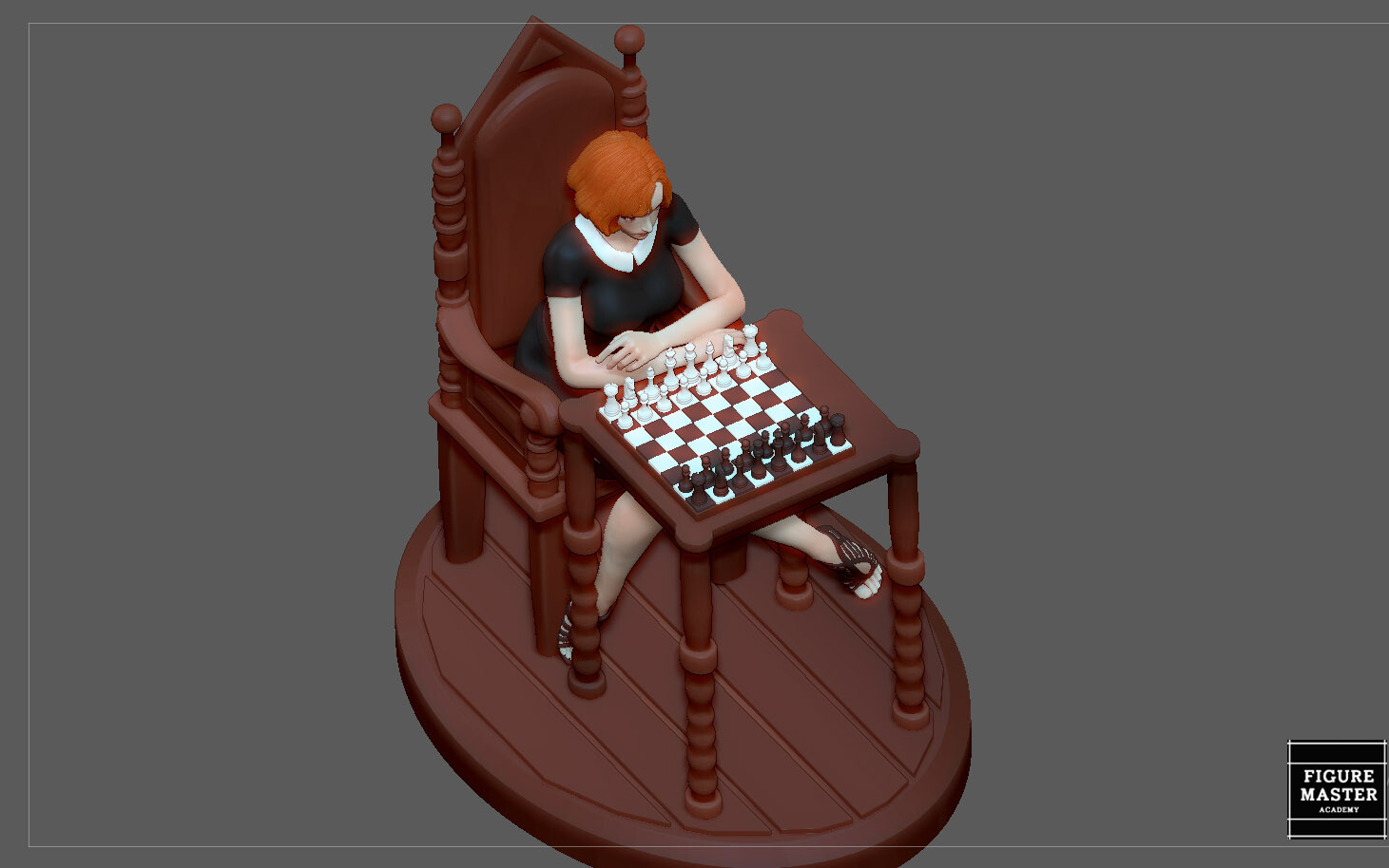 ArtStation - QUEENS GAMBIT ANYA TAYLOR JOY CHESS GIRL CHARACTER STATUE ...