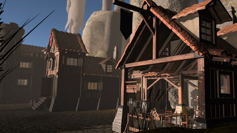 ArtStation - Modular Medieval Town | Game Assets